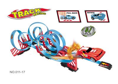 China As crianças que excitam a trilha do carro de corridas do brinquedo ajustam-se com 11 rotação consecutiva dos laços 360° à venda