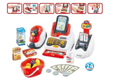 中国 走査器およびクレジット カード機械が付いている子どもだましのおもちゃの金銭登録機のふりをして下さい 販売のため