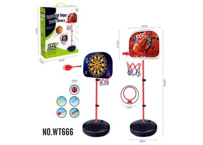 Cina Portatile 2 in 1 dardo magnetico e nel cerchio di pallacanestro regolabile dei piccoli Tikes in vendita