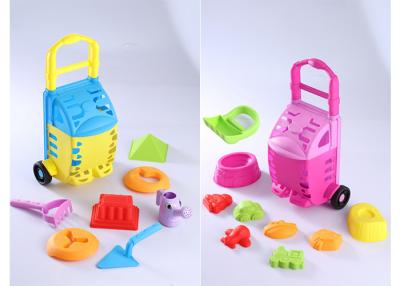 China 11 het „Draagbare Speelgoed van het het Strandzand van de Karretjekar Geplaatst W/Grote Opslagemmer 7 PCs Te koop
