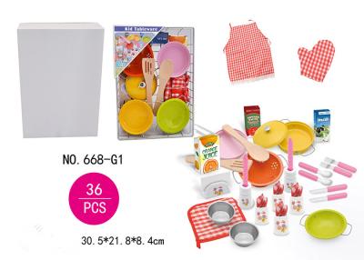 China Het het Spelspeelgoed van 36 PCs-Kinderen van de Roestvrij staalkeuken Vastgestelde beweert Spel Cookware Te koop