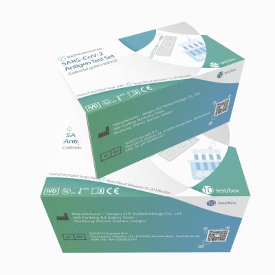 China O teste do antígeno do CE SARS-CoV-2 da precisão de 99% ajustou o teste/caixa Nasopharyngeal do cotonete 10 à venda