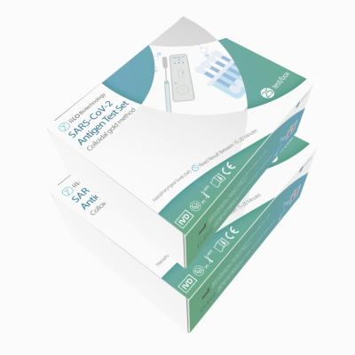 China CE Self Test Antigen Swab Test Kit SARS-CoV-2 Nasopharyngeal Swab 25 Test/Box for sale
