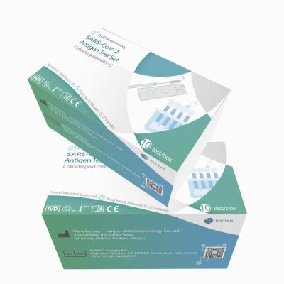 China 99% Accuracy 10 Test/Box Home Antigen Test Kit SARS-CoV-2 Nasopharyngeal Swab for sale