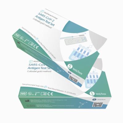 Китай Тест антигена SARS-CoV-2 точности 99% пластиковый установил пробирку набора носоглоточную 5 частей продается