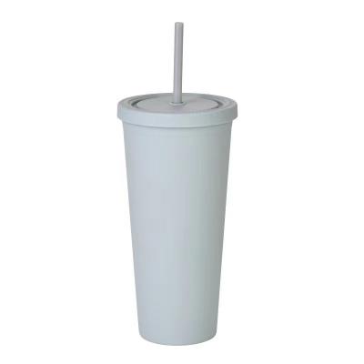 Κίνα 450ml 650ml 22oz πλαστικό ταξιδιωτικό καφέ με άχυρο και κάλυμμα 6 ζωντανά χρώματα επαναχρησιμοποιήσιμο πλαστικό καφέ φιλικό προς το περιβάλλον προσαρμοσμένο αποδεκτό προς πώληση