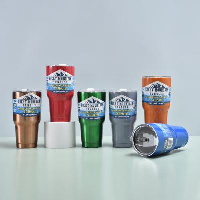 China 30oz roestvrij staal, dubbele wand geïsoleerde bierbeker American Car Cup 30oz UV gelaagd ijs Boss Cup voor auto reizen Te koop