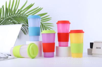 China Dubbele laag plastic 16oz koffiebeker, grote capaciteit, Unisex mok, macaron kleur, Drink Direct Cup Te koop