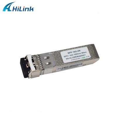 China 10G Base ZR SFP+ Ethernet Module SMF 1550nm 80KM LC Duplex DDM for sale