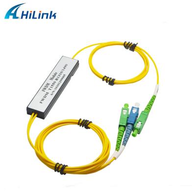 中国 FWDM フィルター ミニ ABS ボックス TX1550 RX 1310nm 1490nm SC UPC SC APC 販売のため