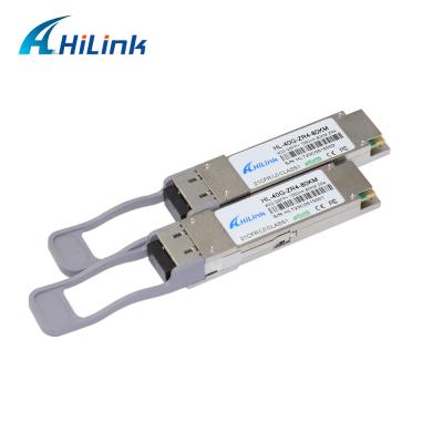 중국 40G QSFP+ ZR4 80KM 1310nm 광 송수신기 모듈 LC 연결기 판매용