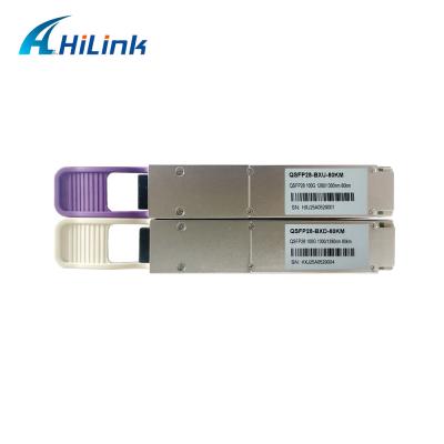 China 100Gb/s 80Km QSFP28 ZR4 BIDI Transceiver Module for Long Distance Data Transmission for sale