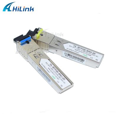 China 1.25G BIDI SFP Transceiver 20KM with Low Power Dissipation and Single SC Connector for Gigabit Ethernet for sale