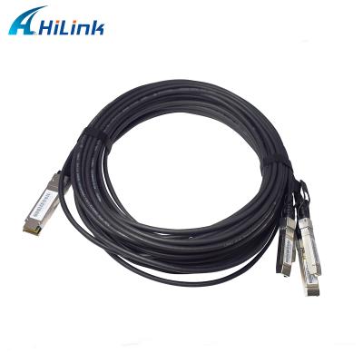 China 40G QSFP+ to 4*10G SFP+ 5M Passive Direct Attach Copper DAC Cable for 10G/40Gigabit Ethernet Data Centers for sale