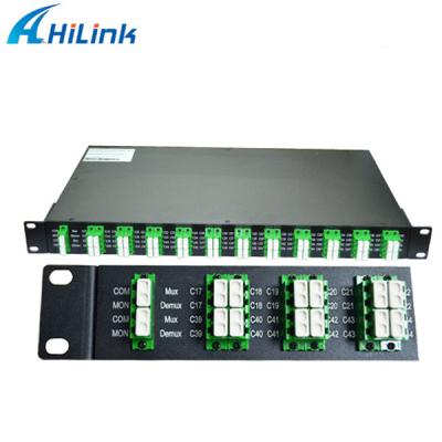 중국 40 채널 LC/APC 100GHz 이중 Athermal AWG DWDM 단위 HL-DWDM - MUX/DEMUX 판매용