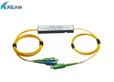 중국 FWDM 아BS는 WDM 해결책 TX1550 RX 1310/1490nm COM-SC/APC 1490/1310-SC/UPC를 상자에 넣습니다 판매용