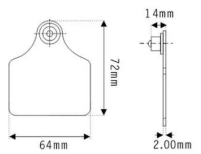 China UHF RFID Cattle Tag With Encoding And Printing TPU Material , RFID UHF cow  Ear Tag HAT06E for sale