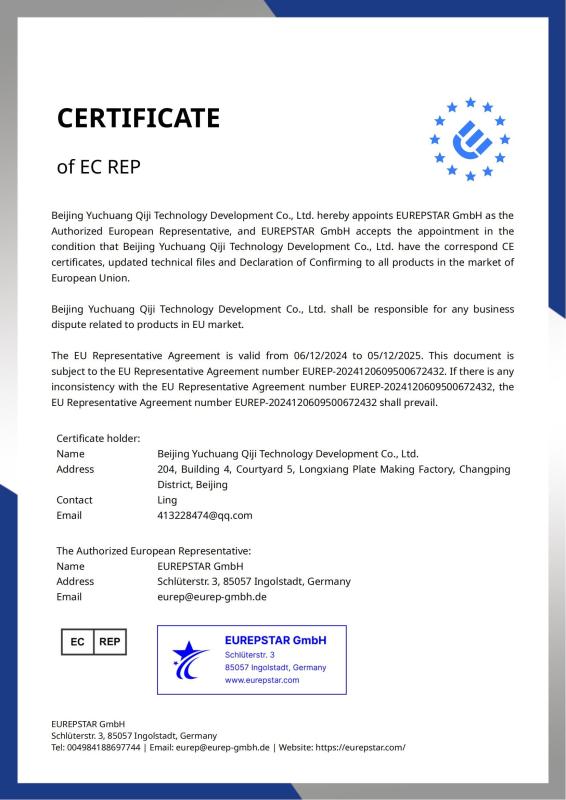CERTIFICATE - Beijing Yuchuang Qiji Technology Development Co., Ltd.