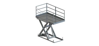 China Lifting Height 2000mm M3-020200-D2 Loading Dock Table Hydraulic Scissor Lift Table with Handrail and Chain for sale