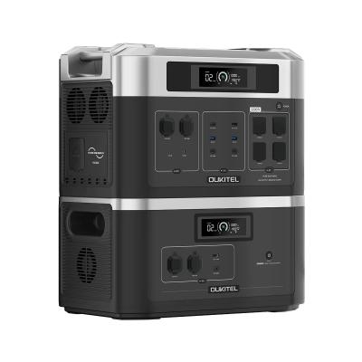 China OUKITEL 2200W Portable Lifepo4 Battery Power Station Generator Solar 3600W Power Station 2048Wh With APP Control for sale
