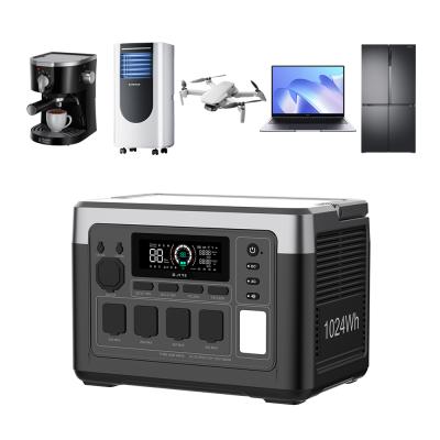 China OEM ODM Wireless Charging 1800W Solar Generator 1024Wh Outdoor Portable Power Station for sale