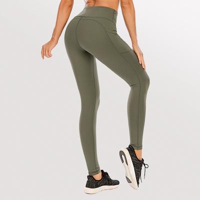 China Caneleiras da ioga das mulheres laterais do bolso do telefone 7/8 de calça de corrida 230g à venda