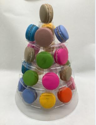 China APET bedecken Anzeigen-Turm 5 Reihe Macaron-Stand Laduree Macaron mit Blasen zu verkaufen