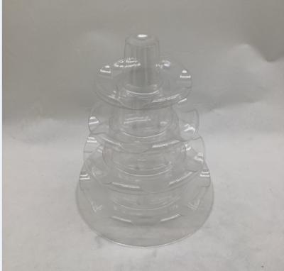 China APET bedecken Anzeigen-Turm 5 Reihe Macaron-Stand Laduree Macaron mit Blasen zu verkaufen