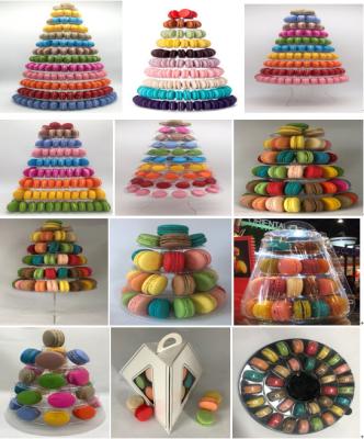 China APET bedecken Anzeigen-Turm 5 Reihe Macaron-Stand Laduree Macaron mit Blasen zu verkaufen