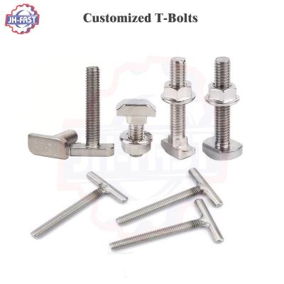Cina DIN Standard Custom Galvanized Zinc T-Head Bolt M6 M8 M10 M12 per il montaggio di pannelli solari in vendita