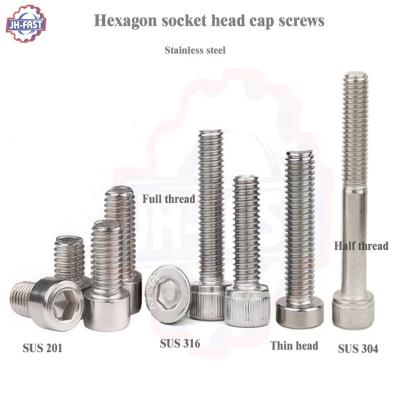 Cina DIN912 A2 SS304 SS316 Scaffalature a cappello di presa esagonale M6 M8 M10 M12 Finitura passivata in vendita