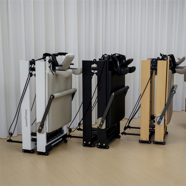 Black Matte Aluminum Full Track Pilates Reformer with Full Accessories Professional Studio Core Bed