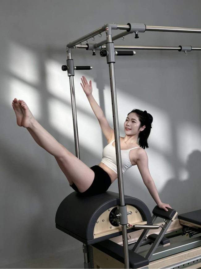 Pilates Cadillac Reformer Bed 8-in-1 Multifunctional Yoga & Shaping Equipment, Adjustable Core Training Machine for Studio