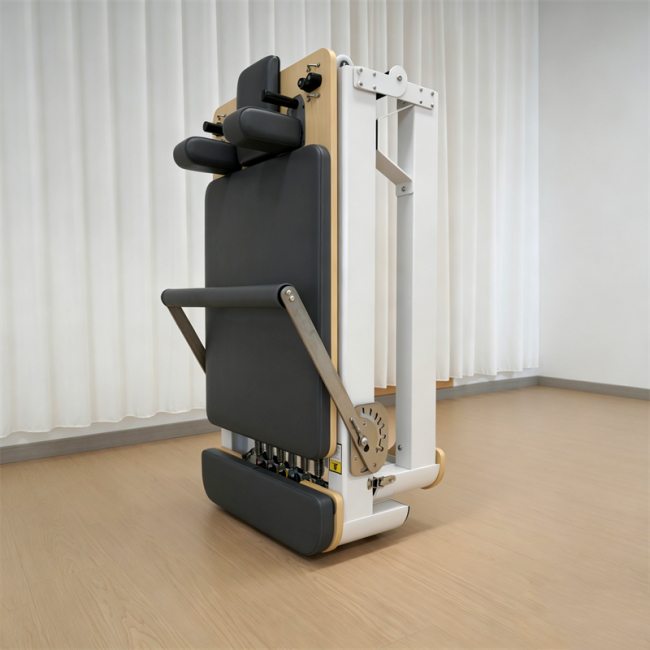 Customized High-standard Studio Commercial Pilates Equipment, Wooden Reformer, Foldable Portable Pilates Reformer.
