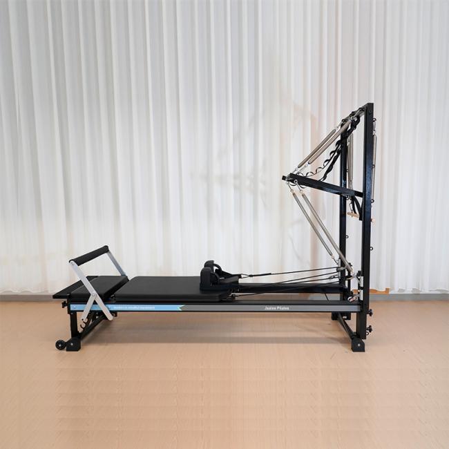 High Quality Foldable Wood Pilates Reformer Machine Portable Pilates Bed with Full Accessories Home Yoga Fitness Equipment