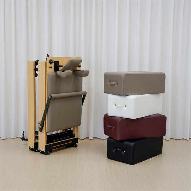 Customized High-standard Studio Commercial Pilates Equipment, Wooden Reformer, Foldable Portable Pilates Reformer.