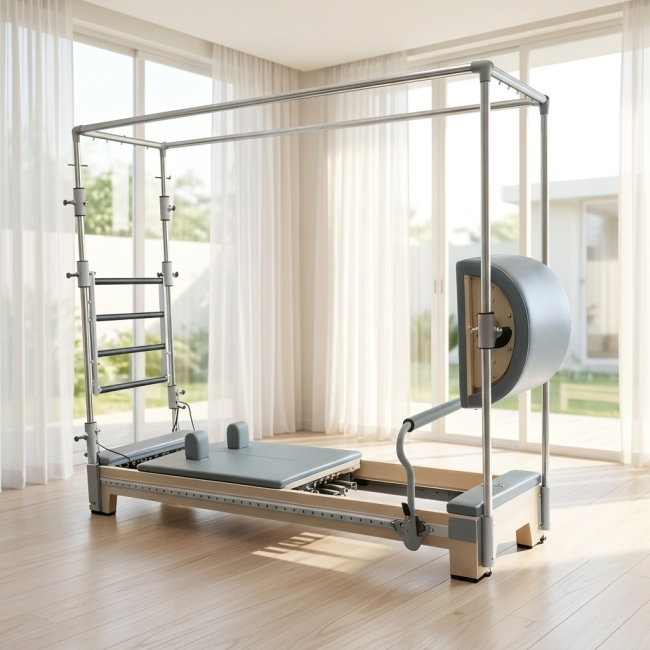 Customized High-standard Studio Commercial Pilates Equipment, Wooden Reformer, Foldable Portable Pilates Reformer.