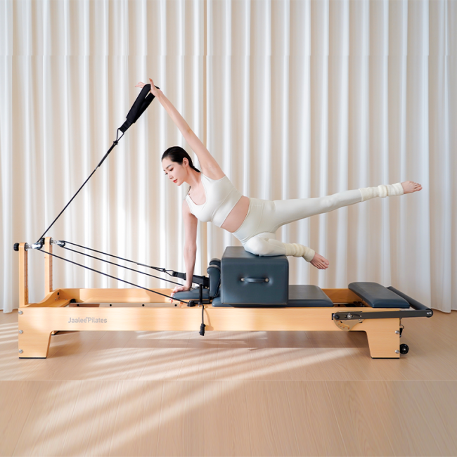 High Quality Durable Wood Aluminium Pilates Core Bed Newly Launched Fitness Equipment for Gym Body Use Comes Maple Box Packaging