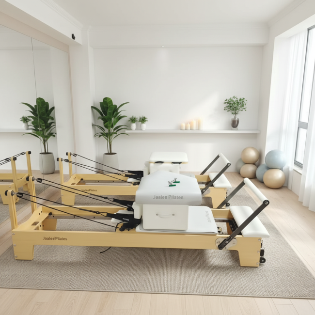 High Quality Durable Wood Aluminium Pilates Core Bed Newly Launched Fitness Equipment for Gym Body Use Comes Maple Box Packaging