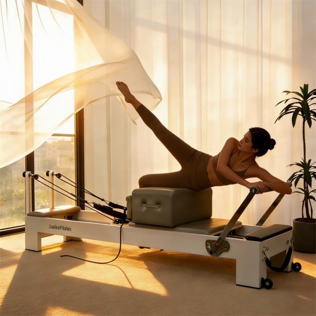 Commercial Gym Fitness Sets Studio Yoga Training Classic Pilates Reformer Oak Wood Pilates Reformer
