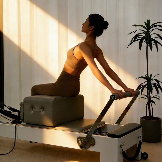 Commercial Gym Fitness Sets Studio Yoga Training Classic Pilates Reformer Oak Wood Pilates Reformer