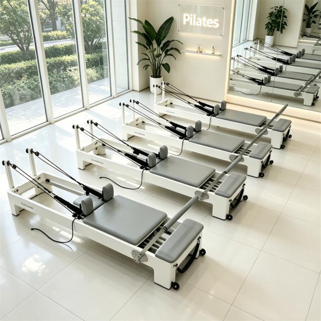 Commercial Gym Fitness Sets Studio Yoga Training Classic Pilates Reformer Oak Wood Pilates Reformer