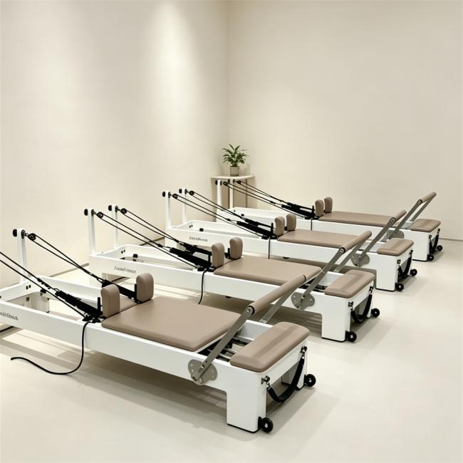 Commercial Gym Fitness Sets Studio Yoga Training Classic Pilates Reformer Oak Wood Pilates Reformer