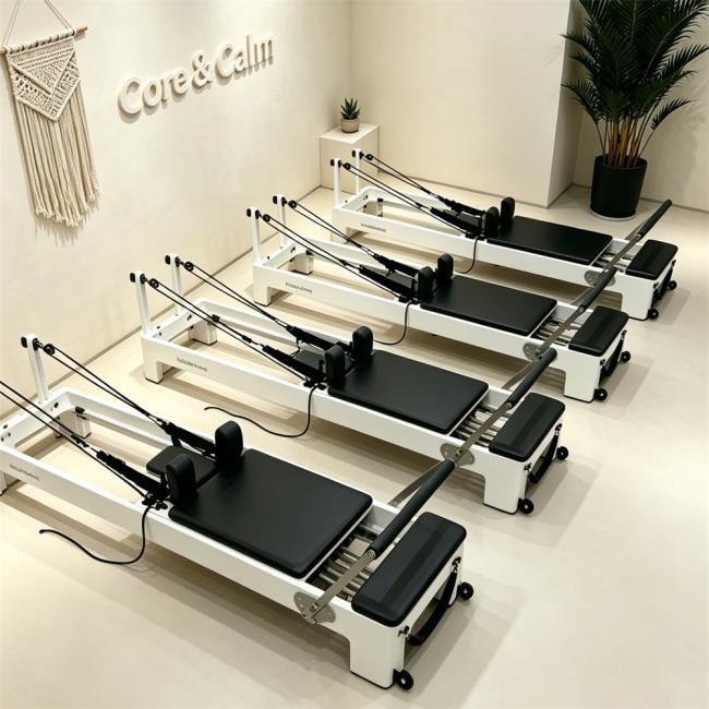 Commercial Gym Fitness Sets Studio Yoga Training Classic Pilates Reformer Oak Wood Pilates Reformer