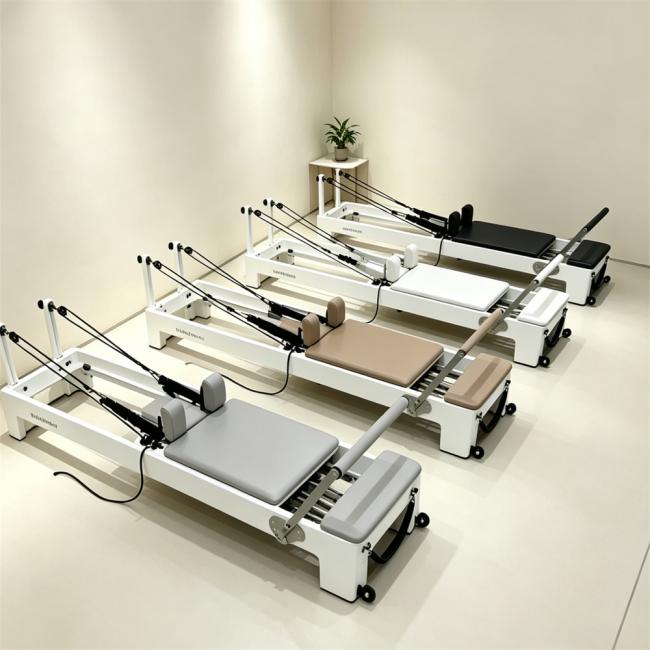 Commercial Gym Fitness Sets Studio Yoga Training Classic Pilates Reformer Oak Wood Pilates Reformer