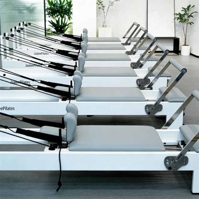 Commercial Gym Fitness Sets Studio Yoga Training Classic Pilates Reformer Oak Wood Pilates Reformer