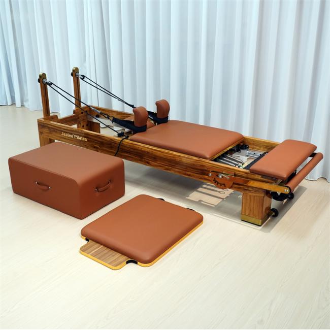Luxury Wenge Wood Pilates Reformer Full Set with Complete Accessories for Home and Studio