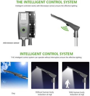 Cina Energia solare tutta di Intellegence in un'iluminazione pubblica 10w 20w 30w 40w 50w del LED per paesaggio in vendita