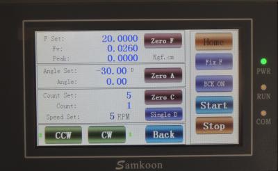 China Voltaje de los E.E.U.U. del probador del esfuerzo de torsión del templo del control del PLC del probador del marco de espectáculo en venta