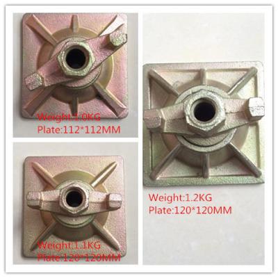 Chine Écrou galvanisé électrique d'or D15-120 X 120mm de coffrage de PLAT de KALOTTE à vendre
